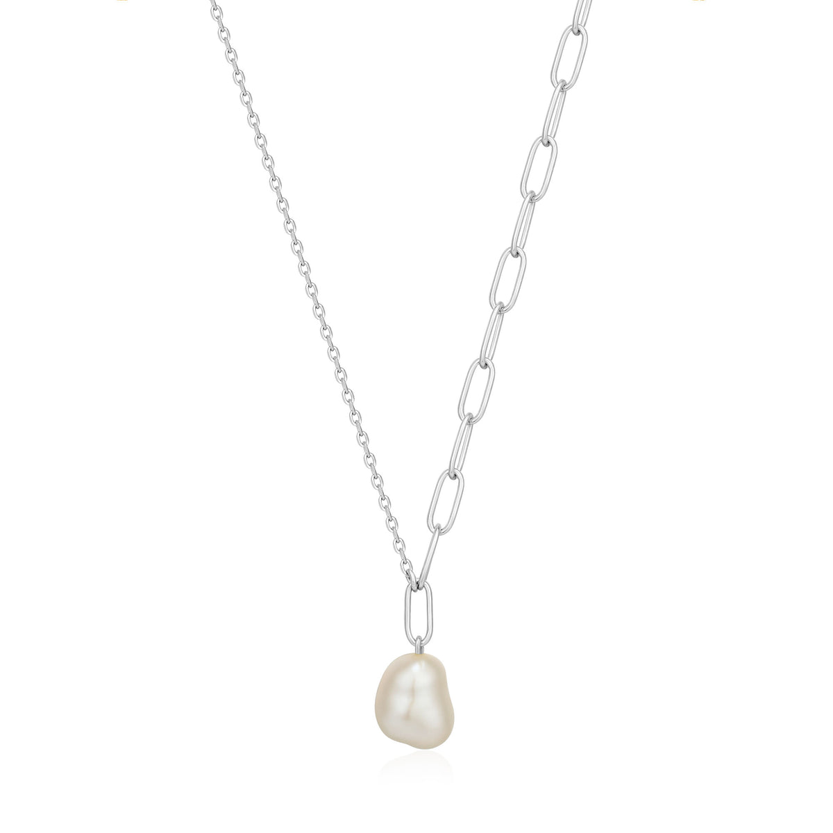 Silver Pearl Chunky Necklace – Ania Haie