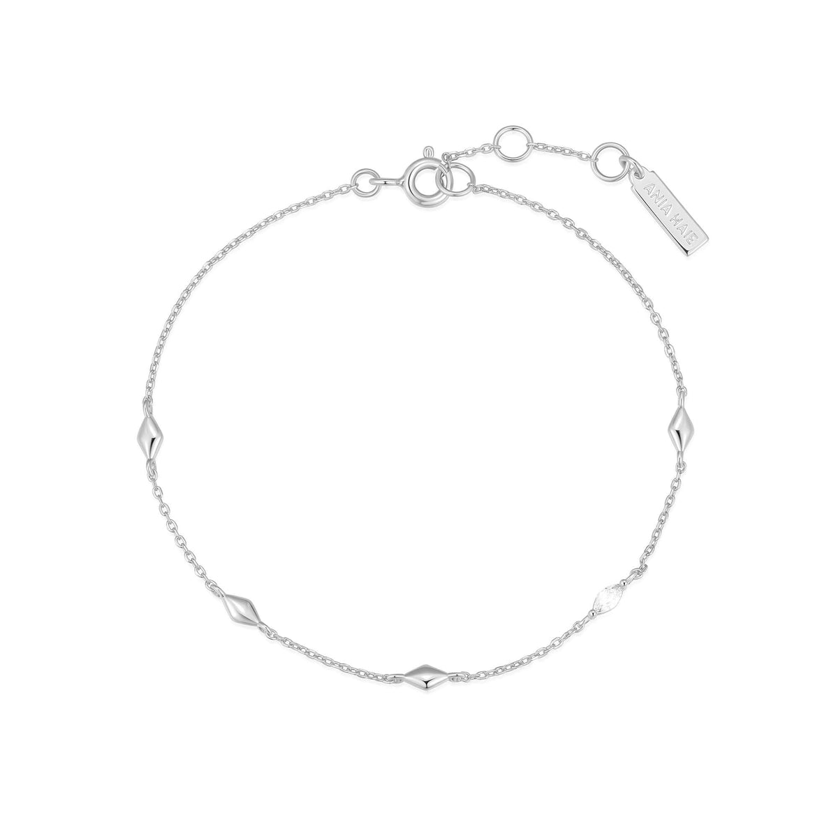 Silver Multi Rhombus Station Bracelet – Ania Haie