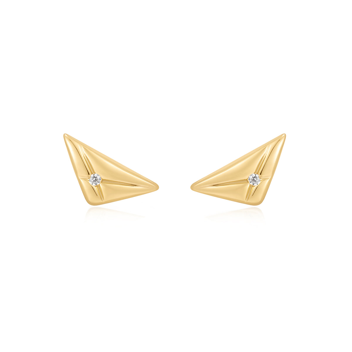 Gold Triangle Kiss Studs – Ania Haie