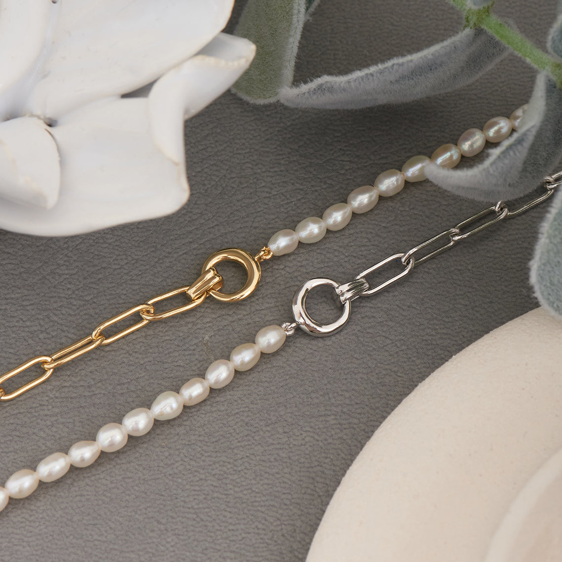 Gold Pearl Chunky Link Chain Necklace – Ania Haie