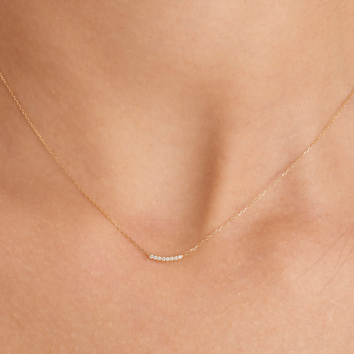14kt Gold Magma Curve Diamond Necklace – Ania Haie